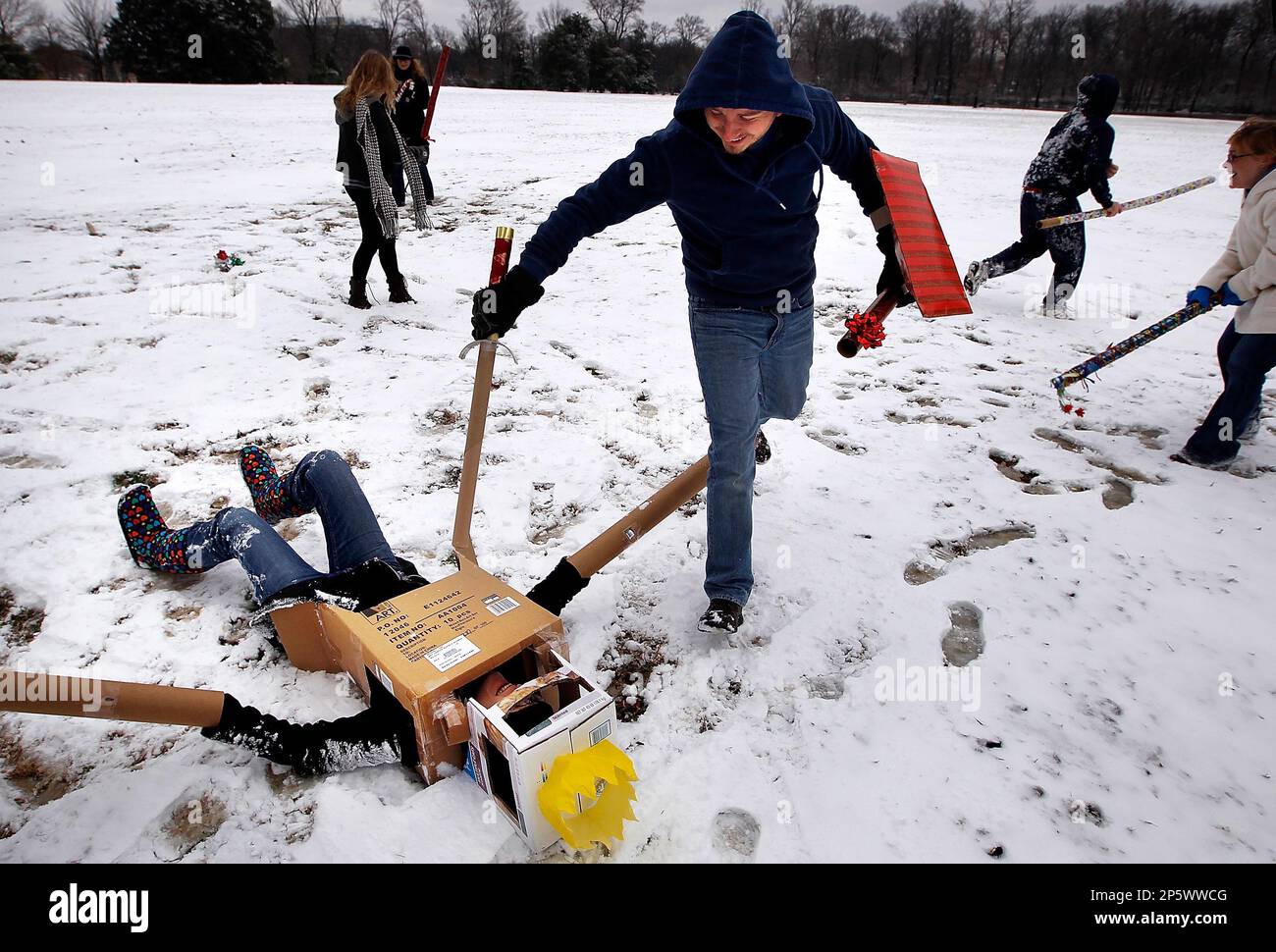 Shane McDermott administers a coup de grace on Michelle Duckworth as ...