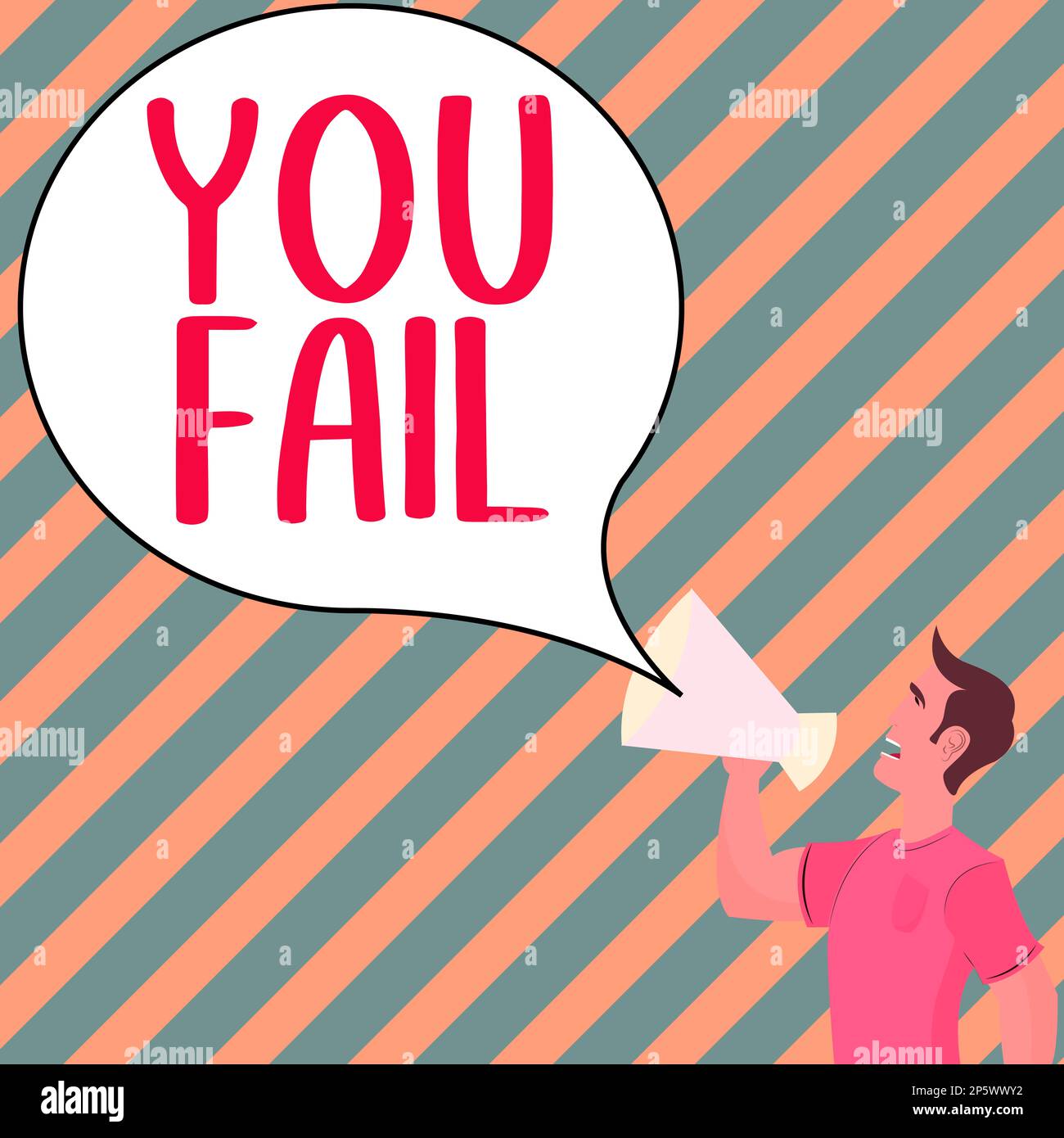 Text caption presenting You Fail. Internet Concept not able to live up ...