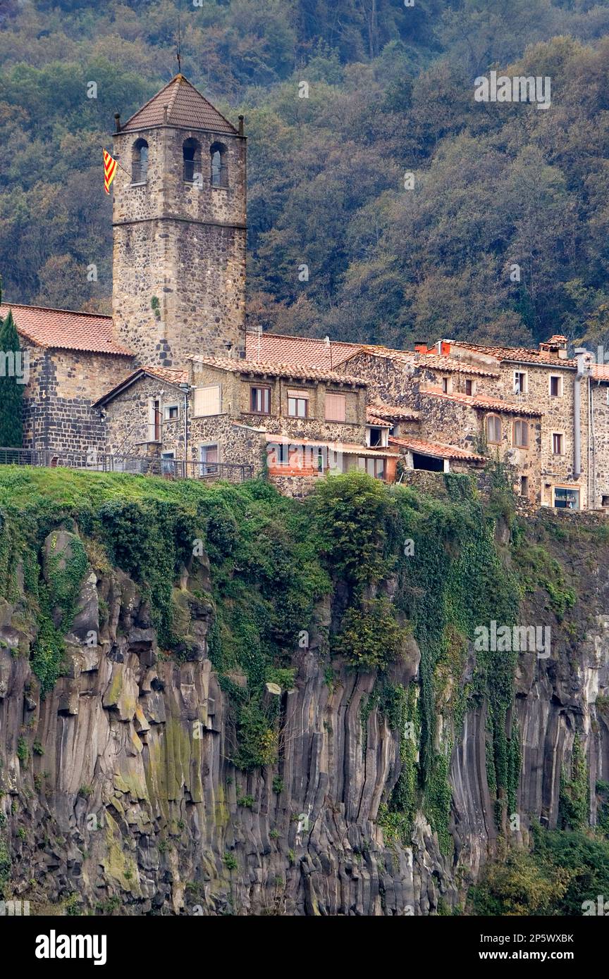 Castellfollit de la Roca,Girona province, Catalonia, Spain Stock Photo ...