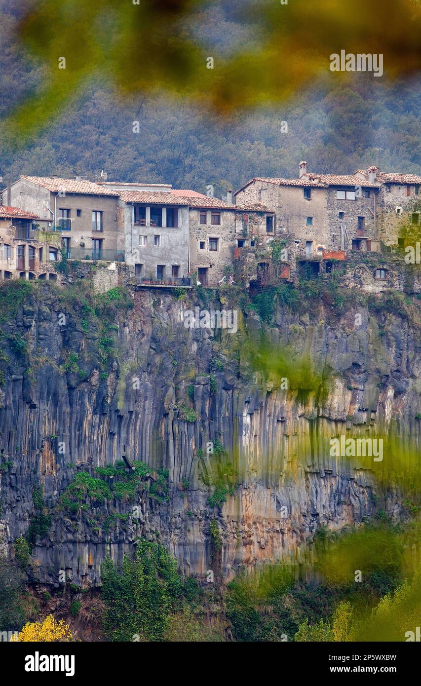 Castellfollit de la Roca,Girona province, Catalonia, Spain Stock Photo ...