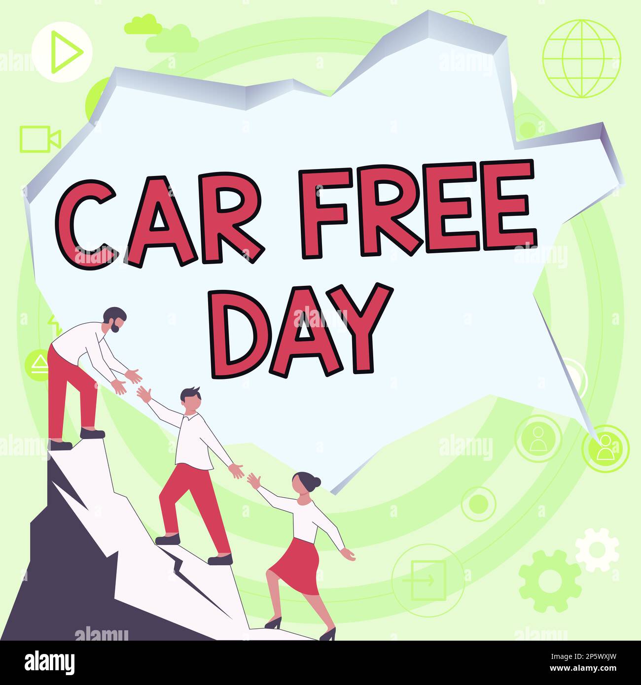 Text showing inspiration Car Free Day. Conceptual photo Environment ...