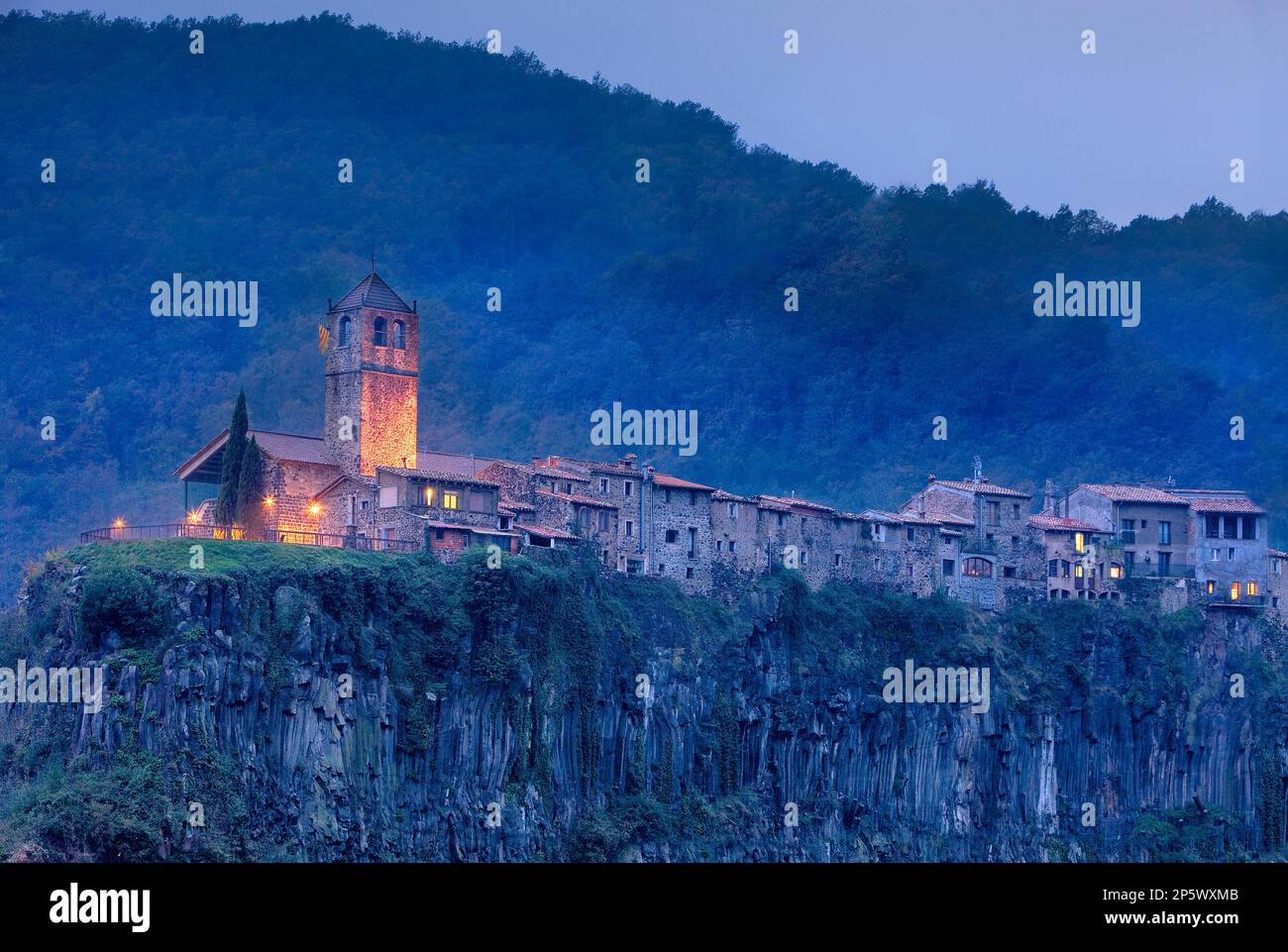 Castellfollit de la Roca,Girona province, Catalonia, Spain Stock Photo ...