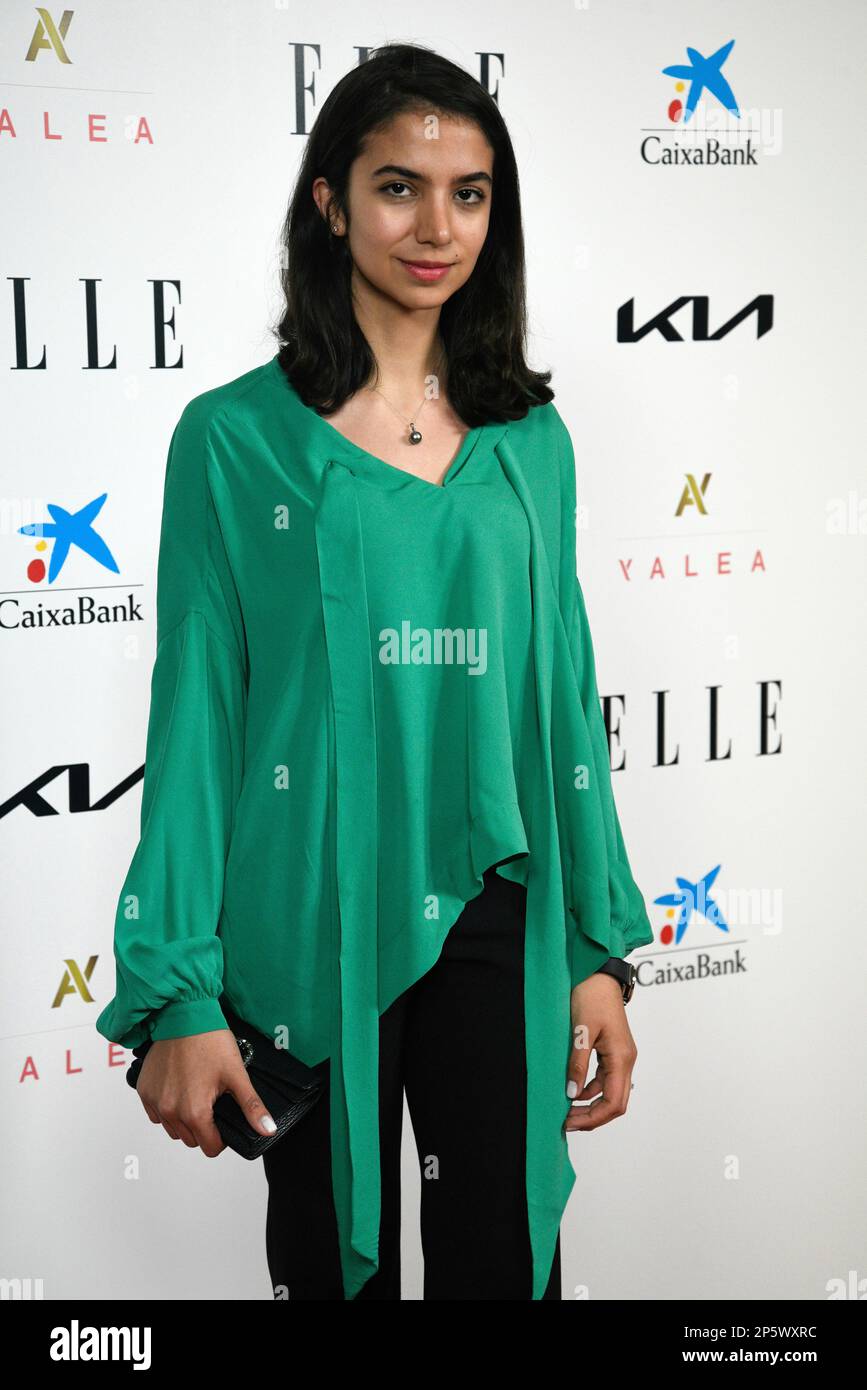 Athlete Sara Khadem poses at the photocall of the Elle Women Summit on March 7, 2023, in Madrid ...