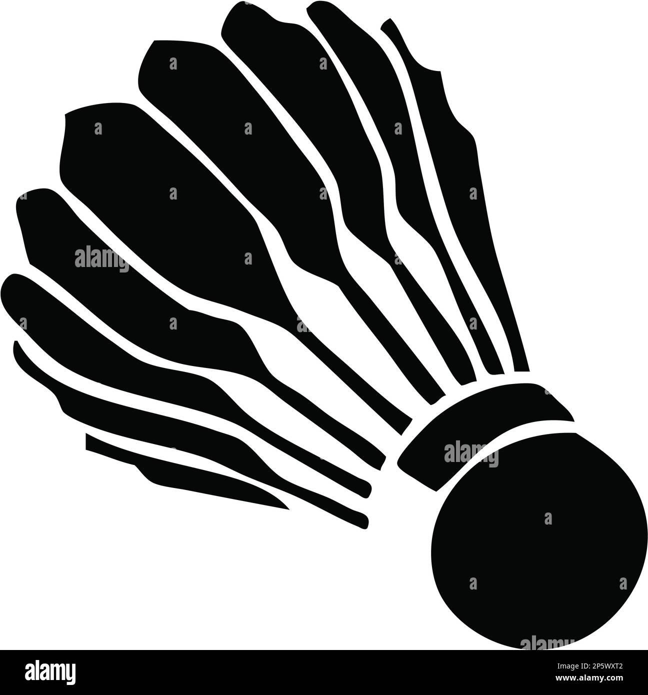 Badminton Shuttlecock Black and White Illustration Stock Photo - Alamy