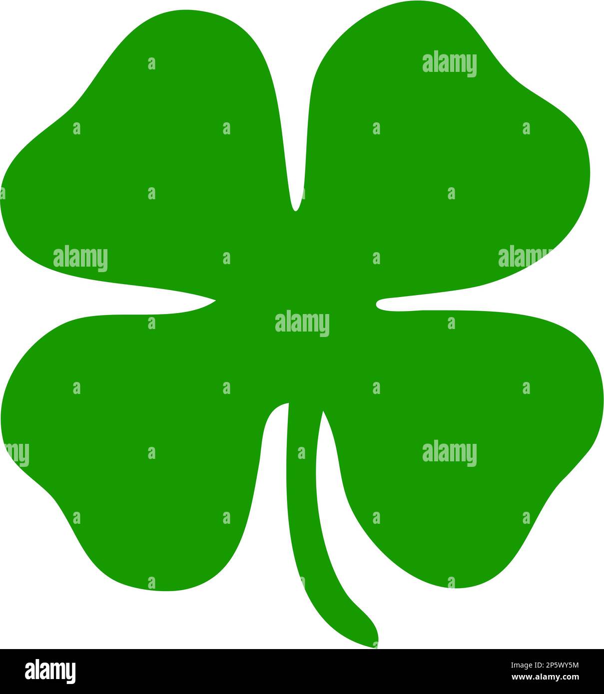 Four Leaf Clover Color Illustration Stock Photo - Alamy