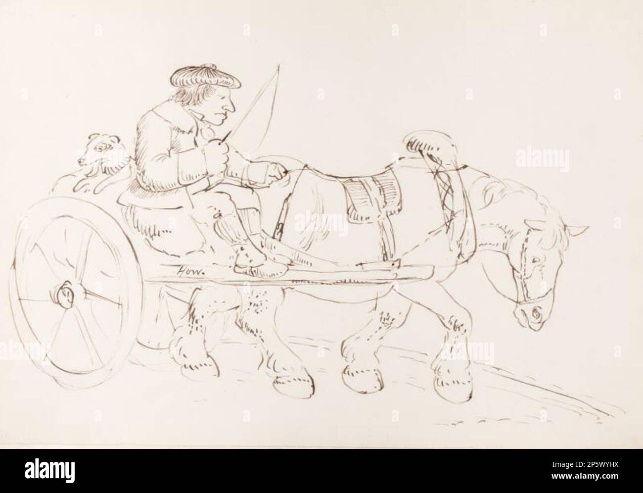 A Man Driving His Horse-Drawn Cart, James Howe (Stirling, Scotland ...