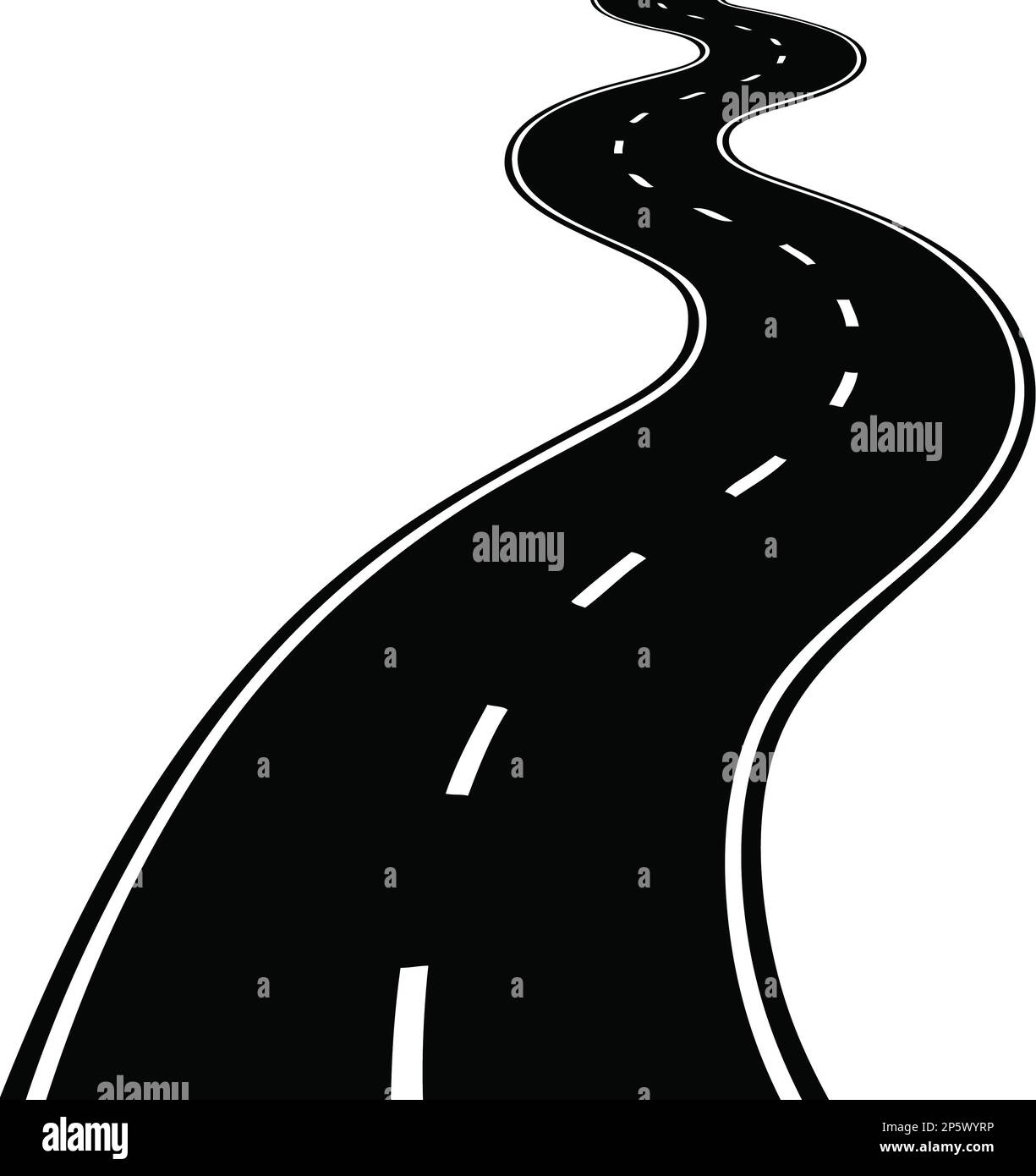 Road Black and White Illustration Stock Photo - Alamy