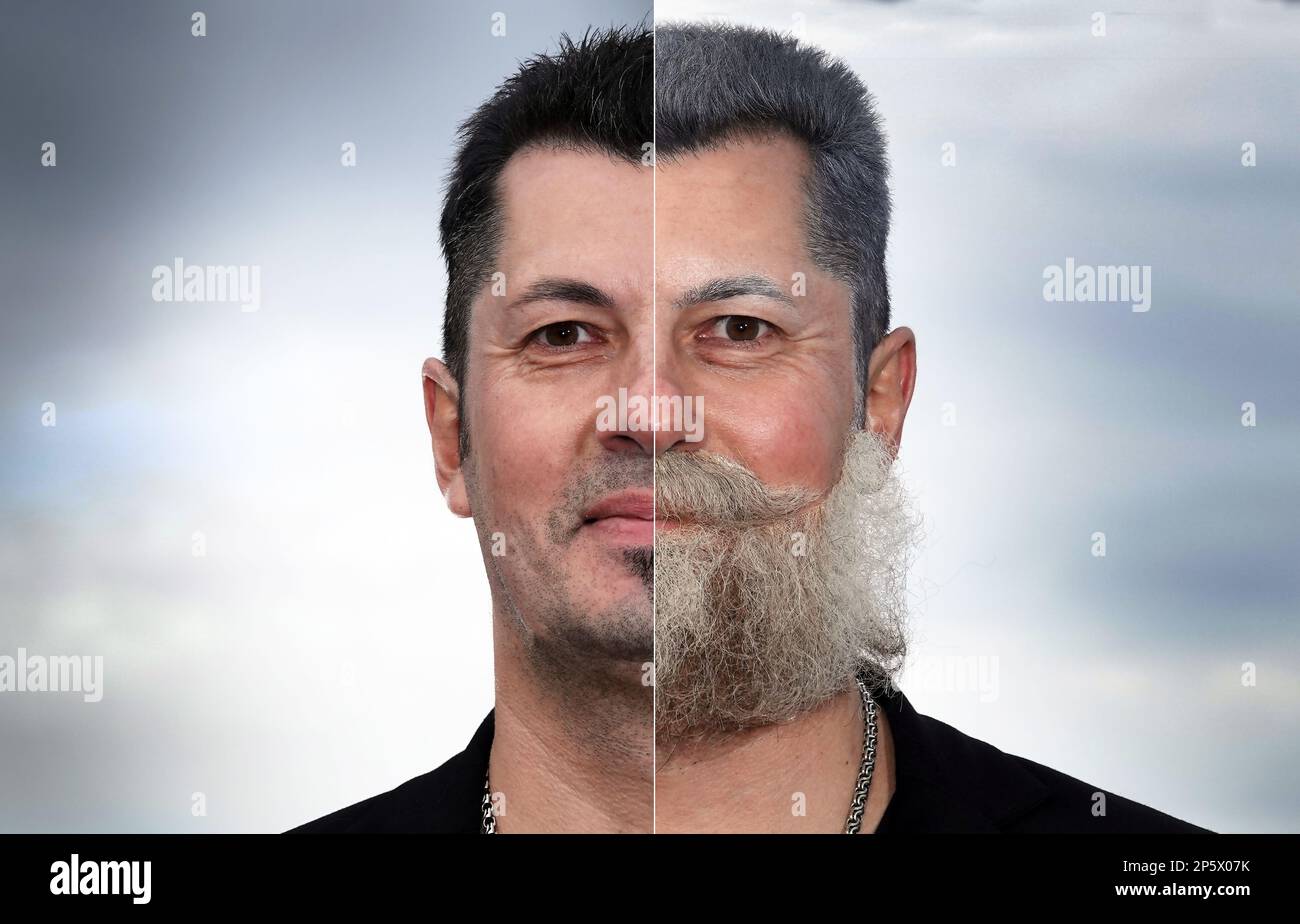 Kyiv, Ukraine November 11, 2021: The face of a young man without makeup ...