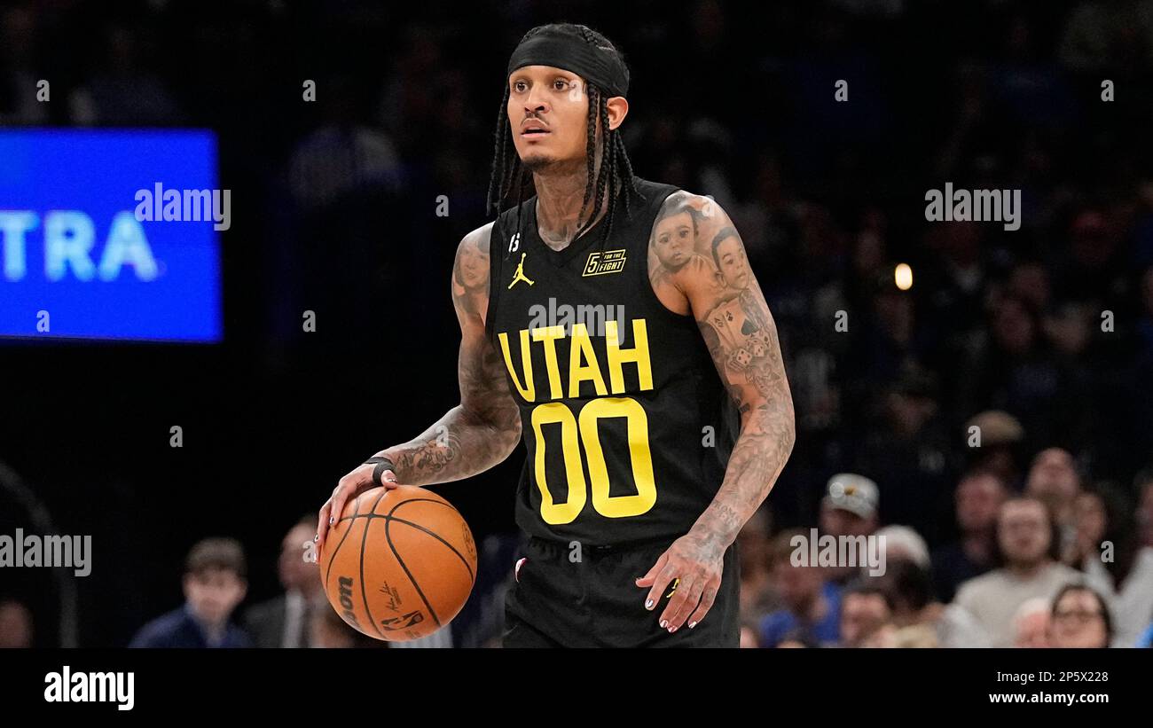 Jordan Clarkson (00) during an NBA basketball game against the Oklahoma ...