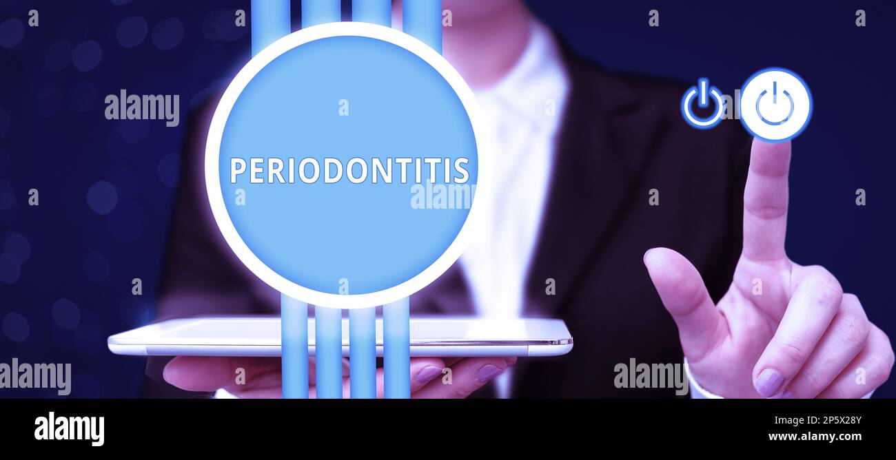 Conceptual display Periodontitis. Business showcase Swelling of the ...