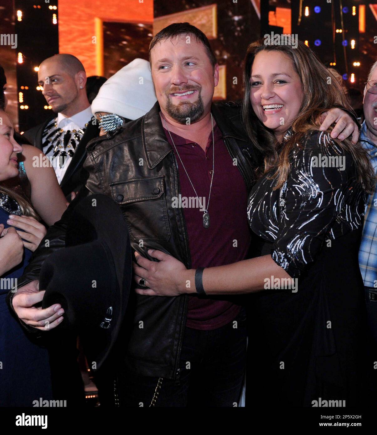 HOLLYWOOD, CA - DECEMBER 20: Season 2 winner Tate Stevens (L) and wife ...