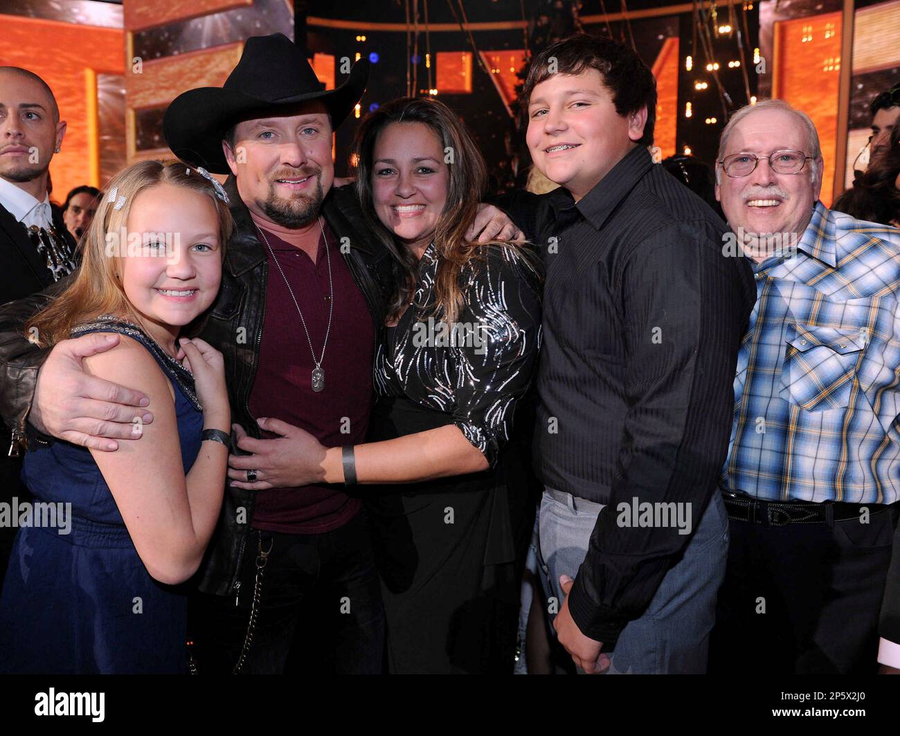 HOLLYWOOD, CA - DECEMBER 20: Season 2 winner Tate Stevens (2nd L) and ...