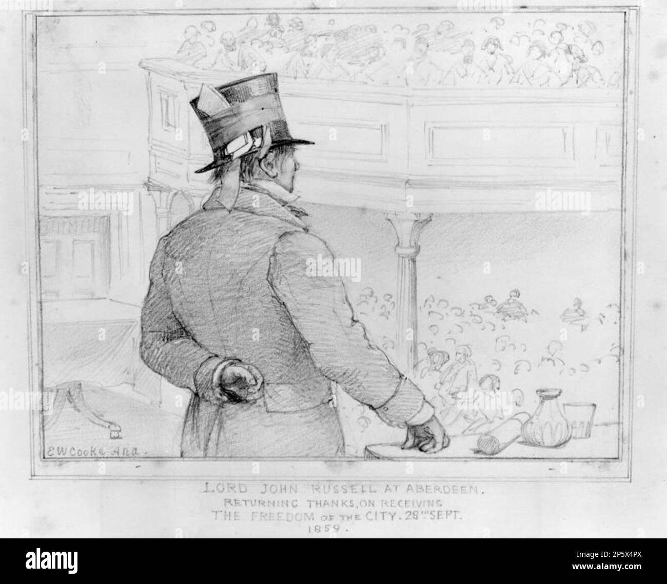Sketch of Lord Russell MP, Receiving the Freedom of the City, Edward ...
