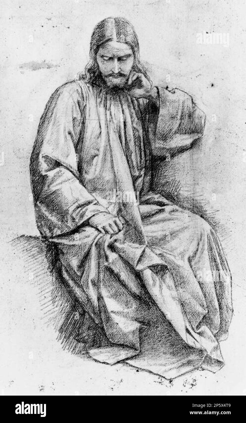 Christ by the Well - Sketch for 'The Woman of Samaria', William Dyce ...