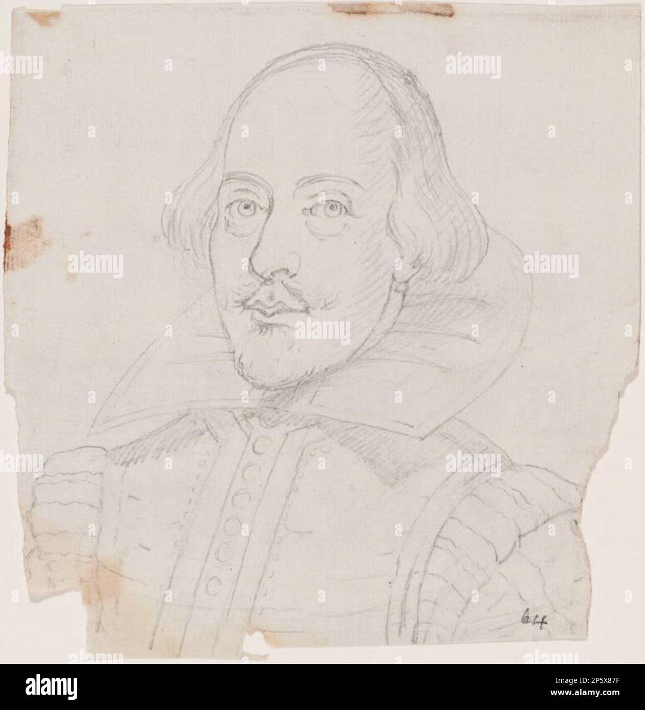 Drawing from a Portrait of Shakespeare, William Williams (England ...