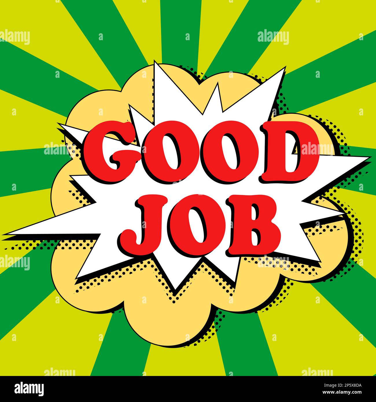 Hand writing sign Good Job. Business overview encourage someone for his ...