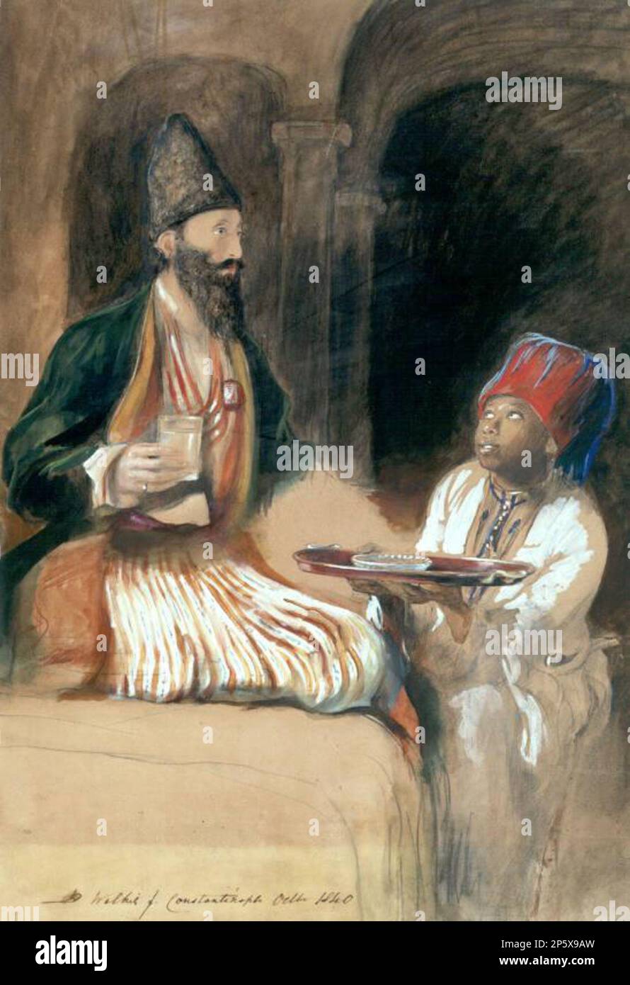 Slave bringing Sherbet to a Persian Prince (Halicoo Mirza), Sir David ...