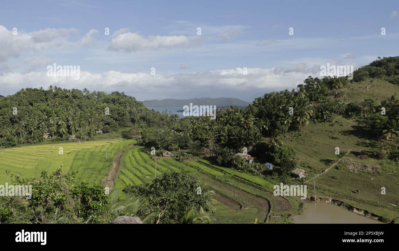 AERIAL VIEW OF A SIMPLE FARM VILLAGE IN SOROSOGN Stock Photo - Alamy
