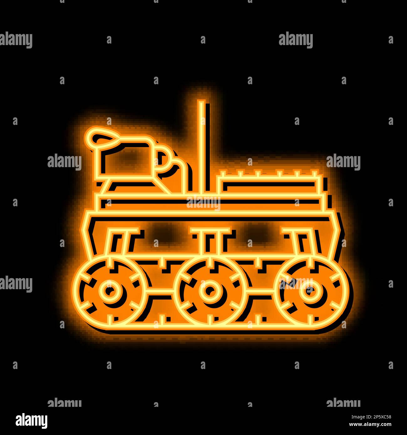 autonomous robot neon glow icon illustration Stock Vector Image & Art ...