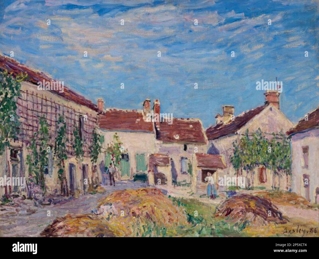 Une Cour aux Sablons, Alfred Sisley (Paris, France, 1839 - 1899) 1885 ...