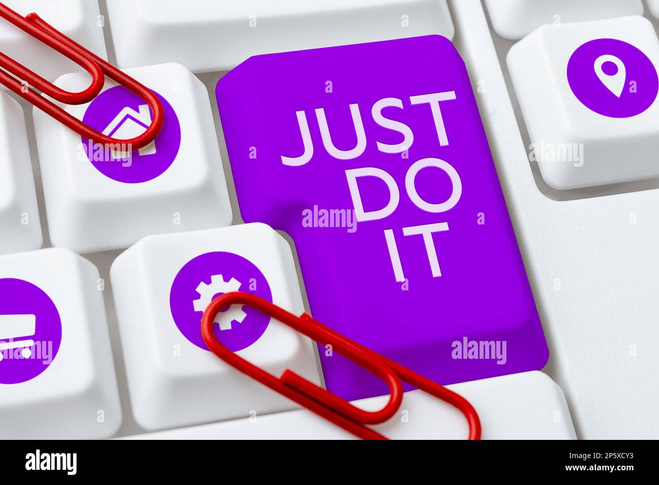 Inspiration showing sign Just Do It. Concept meaning Motivation for ...