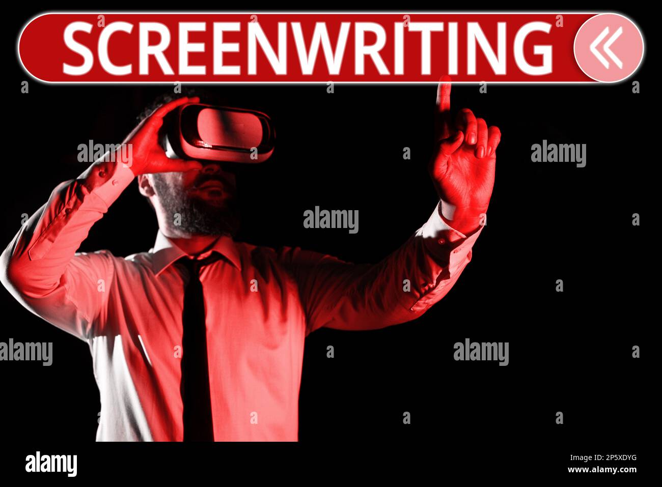 Conceptual caption Screenwriting. Business showcase the art and craft of writing scripts for ...