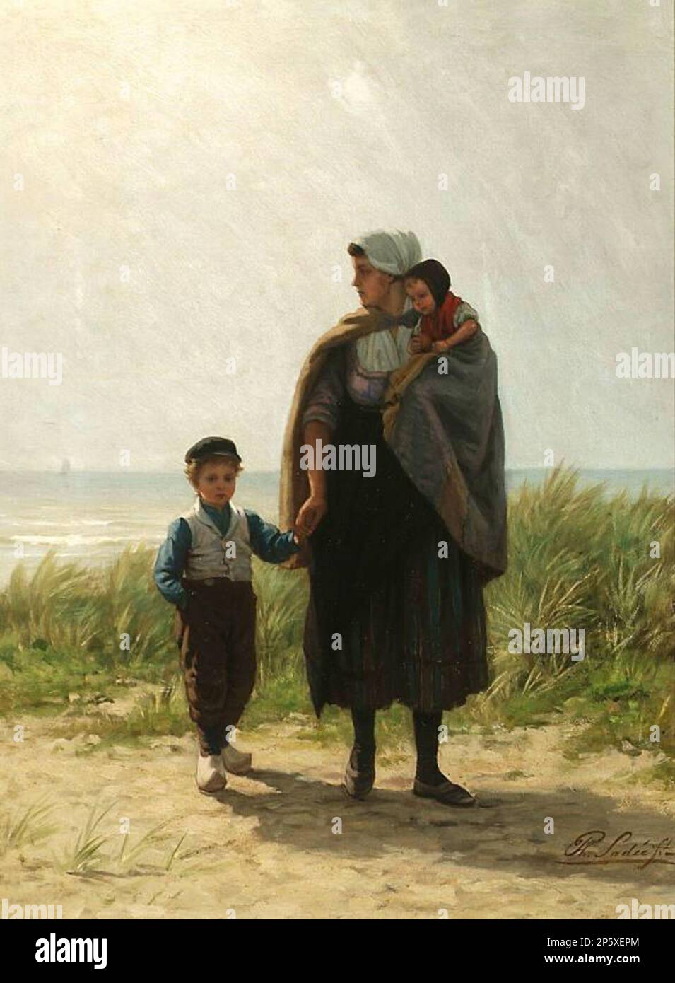 Dutch Peasants, Philip Sadée (The Hague, Netherlands, 1837 - 1904 Stock ...