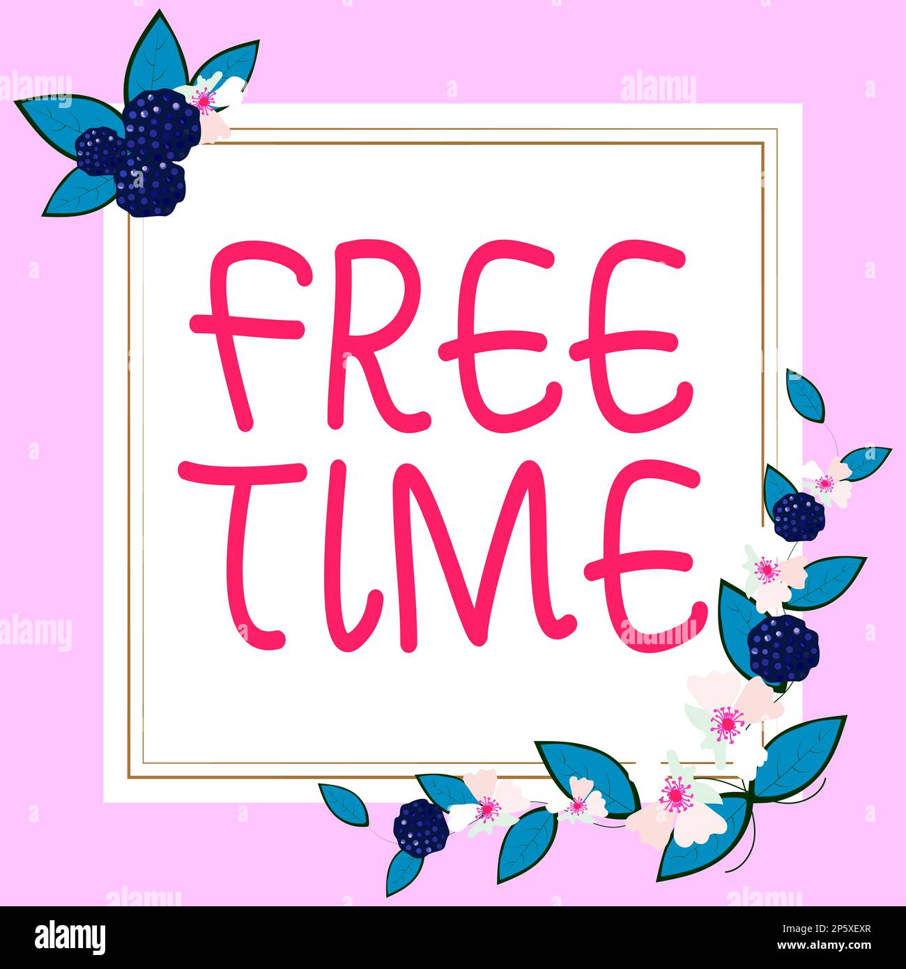 Text caption presenting Free Time. Business idea time available for ...