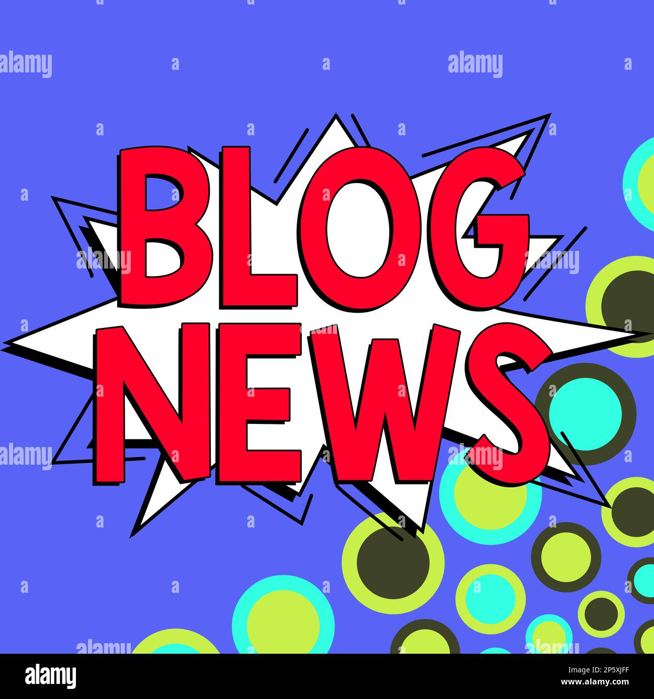 Conceptual caption Blog News. Internet Concept regularly updated ...