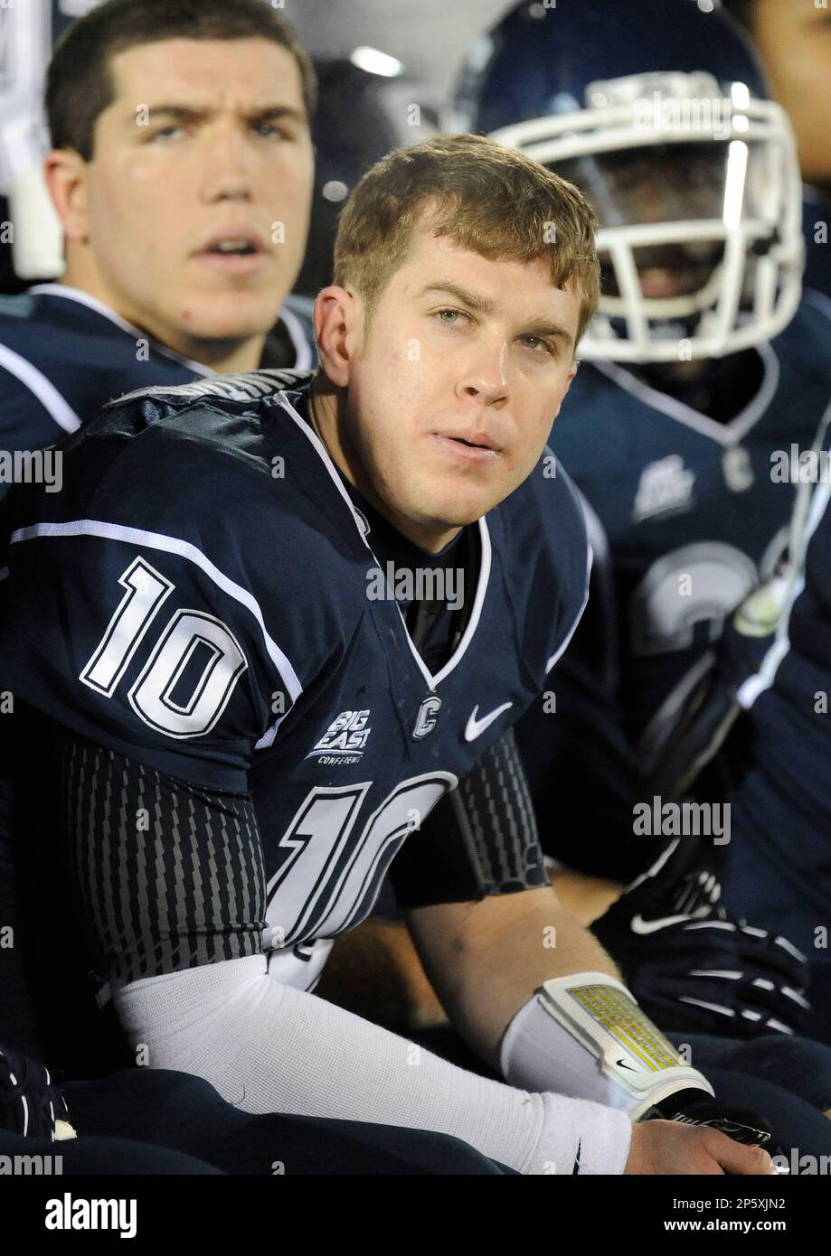 Connecticut Huskies Chandler Whitmer (10) in action during a game ...