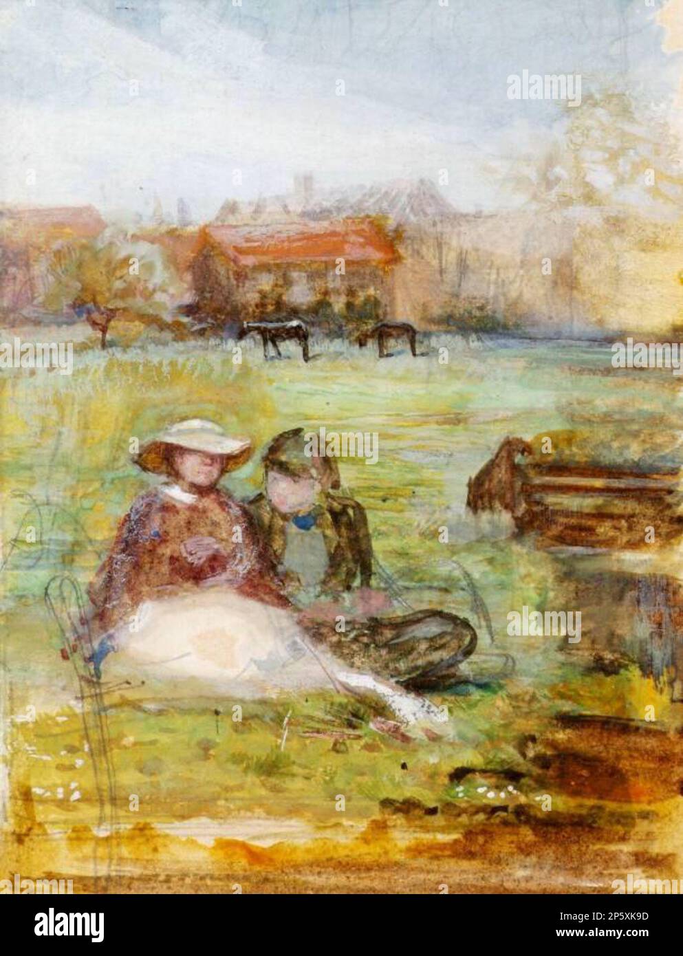 Watercolour meadow hi-res stock photography and images - Alamy