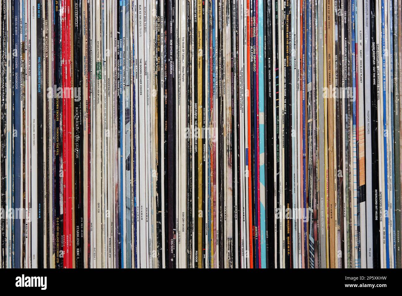 records in a rack Stock Photo - Alamy