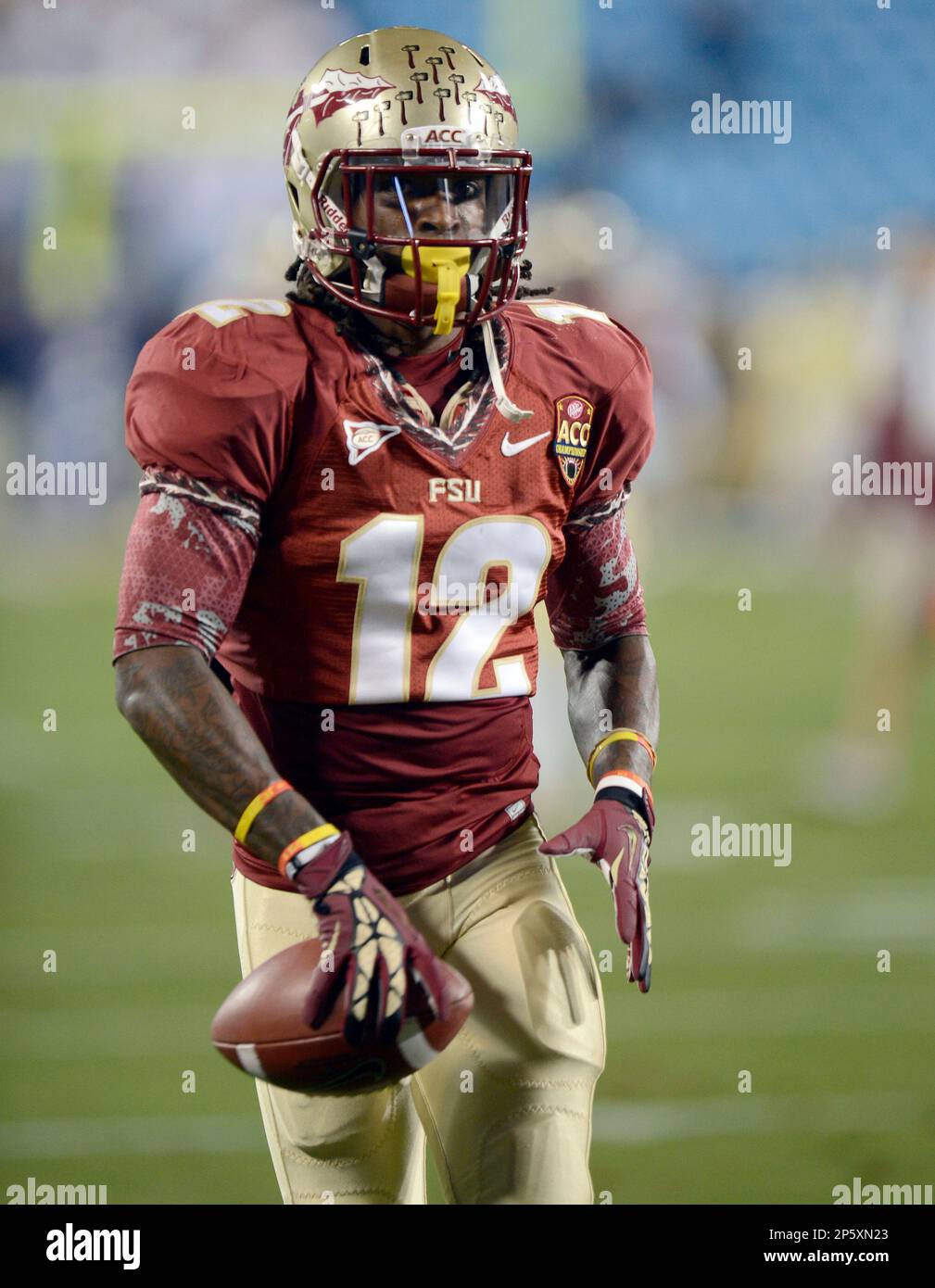 Florida State Seminoles Jarred Haggins (12) in action during the 2012 ...