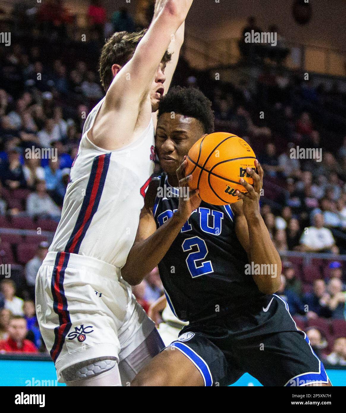 March 06 2023 Las Vegas, NV, U.S.A. Brigham Young guard Jaxson Robinson ...