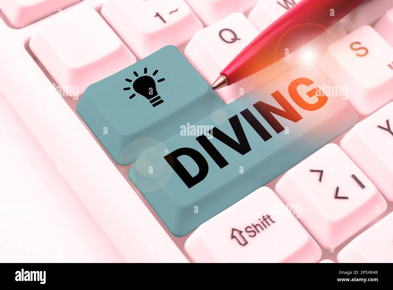 Writing displaying text Diving. Business idea sport or activity of ...