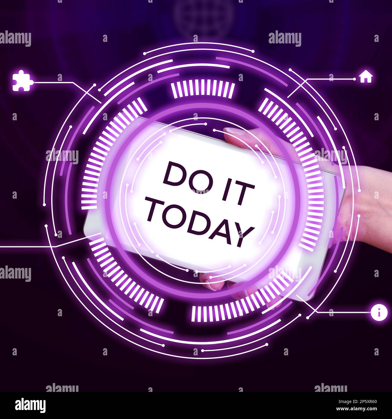 Conceptual caption Do It Today. Business showcase Respond now ...