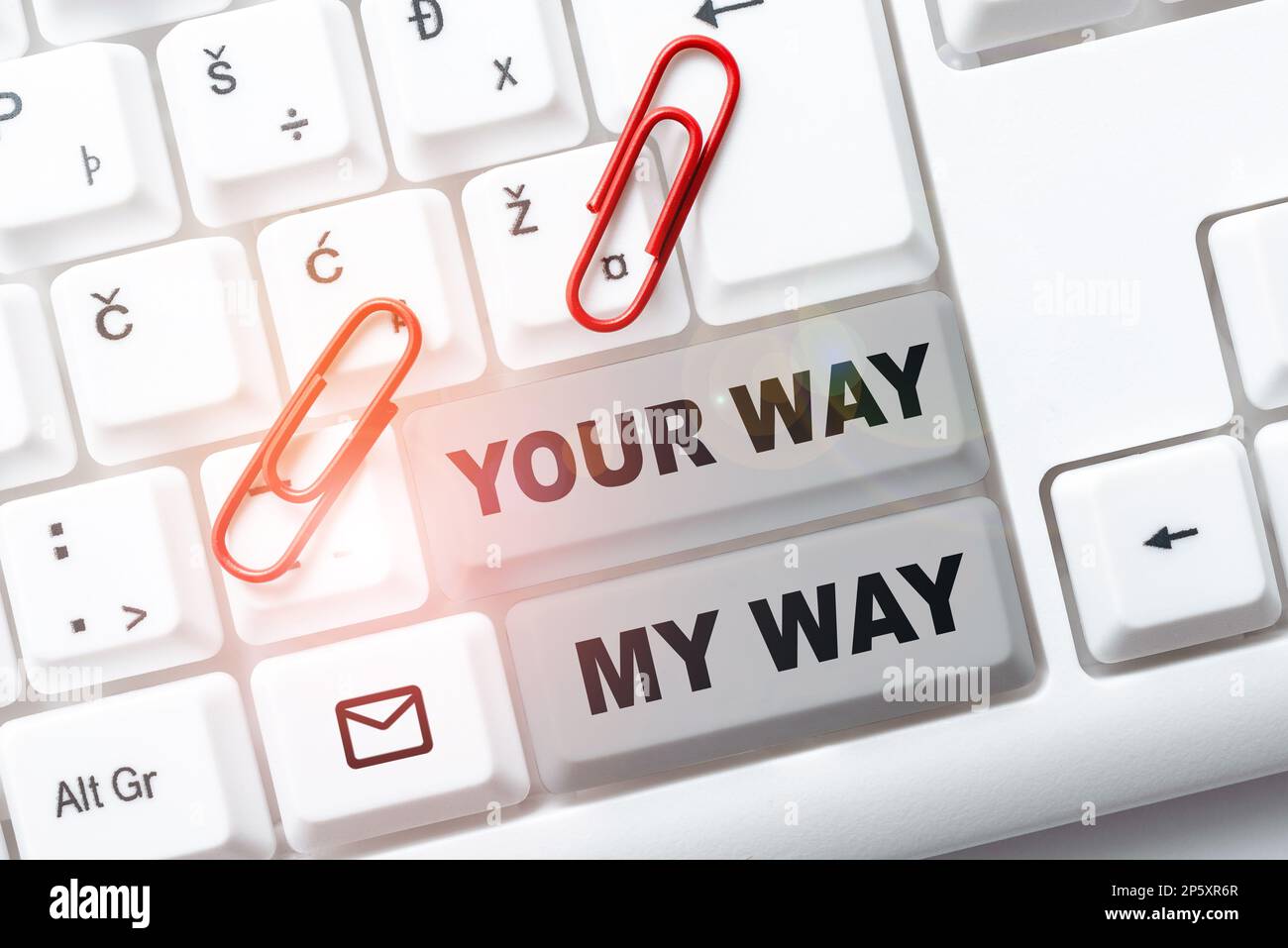 Conceptual caption Your Way My Way. Business concept choosing or ...