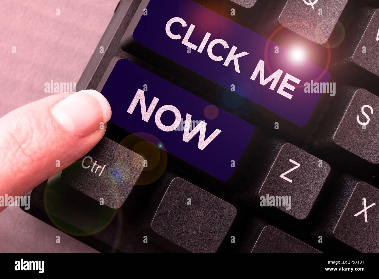 Hand writing sign Click Me Now. Business idea asking to press the ...