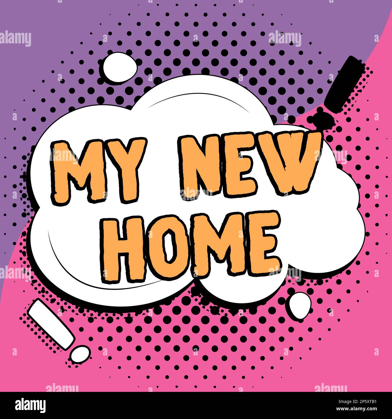 Hand writing sign My New Home. Business approach Relocation moving to ...