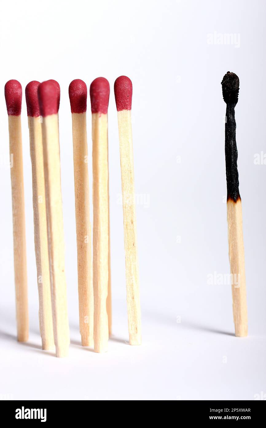 Burnt off matchsticks hi-res stock photography and images - Alamy