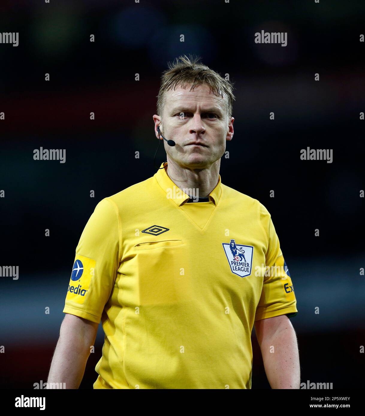 Dec. 8, 2012 - London, United Kingdom - Referee Mike Jones looks on ...