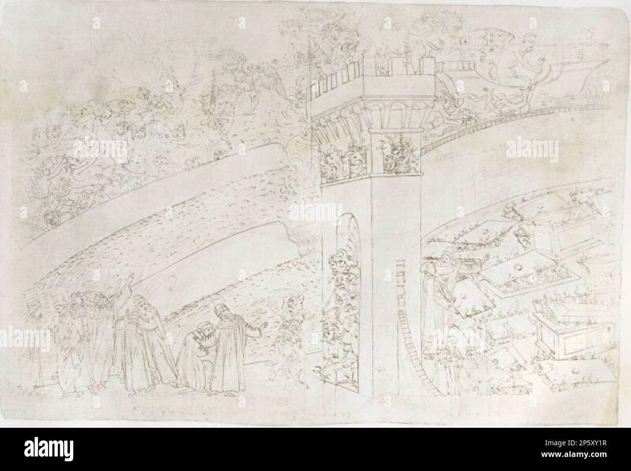 Inferno IX, Sandro Botticelli (Florence, Italy, 1445 - 1510) 1887 Stock ...