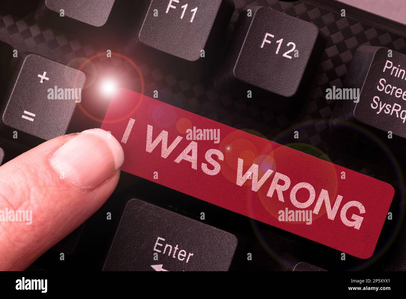 Handwriting text I Was Wrong. Word Written on Acceptance of a mistake ...