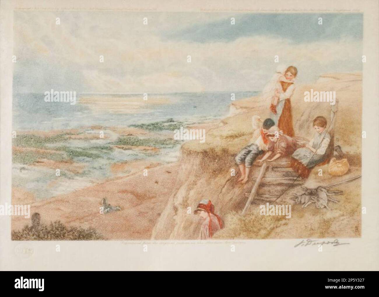 The Way Down The Cliff, Louis Pierre Henriquel-Dupont (Paris, France ...