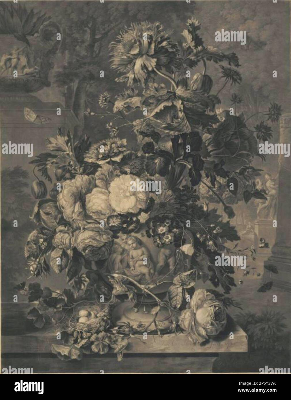 Flowers and Fruit, Richard Earlom (London, England, 1743 - 1822 Stock ...