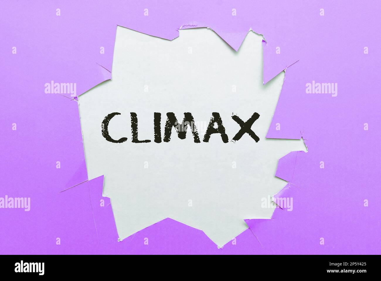 Writing displaying text Climax. Business showcase the highest or most ...