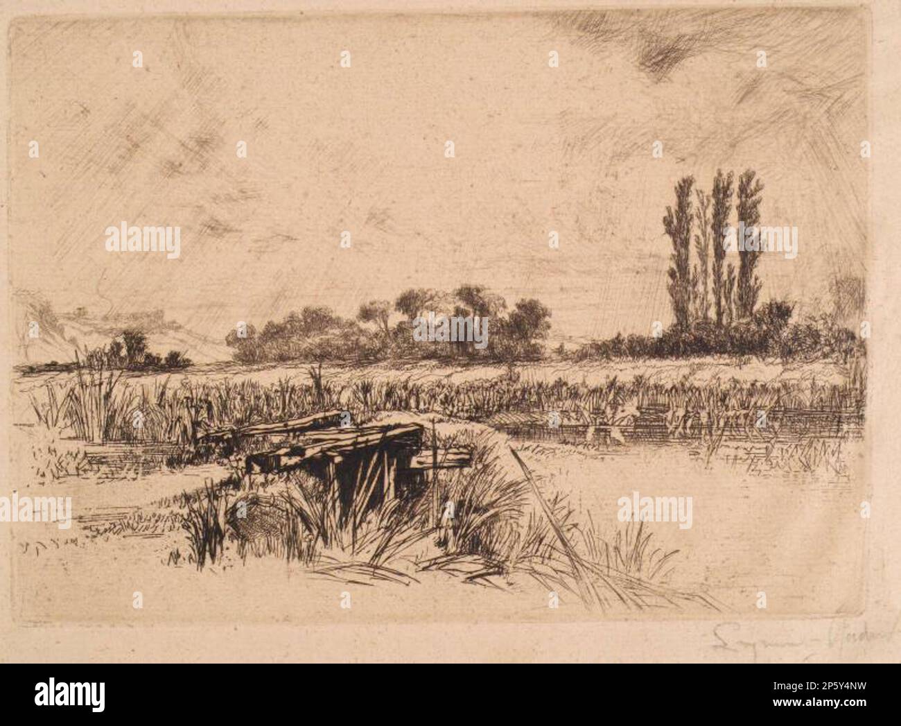 Water Meadows, Sir Francis Seymour Haden (London, England, 1818 - 1910 ...