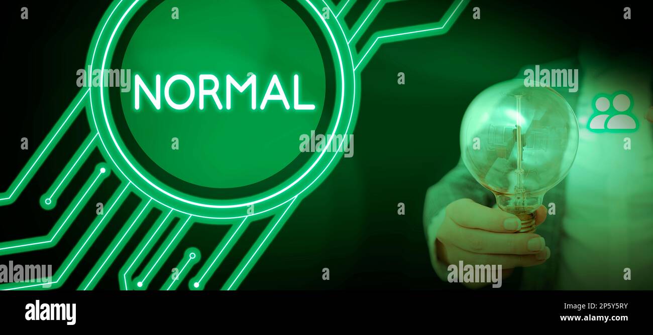 Sign displaying Normal. Internet Concept system of public needs that ...