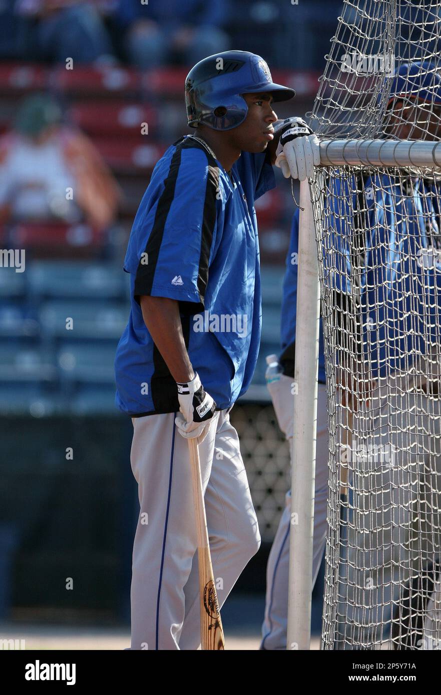 Endy Chavez of the New York Mets vs the Los Angeles Dodgers March 21st ...