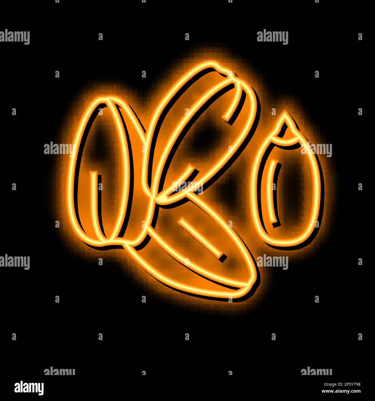 sunflower seed neon glow icon illustration Stock Vector Image & Art - Alamy